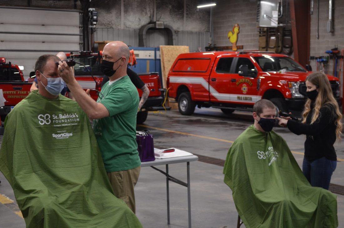 ‘Hosing down’ cancer: City firefighters shave heads to raise funds ...